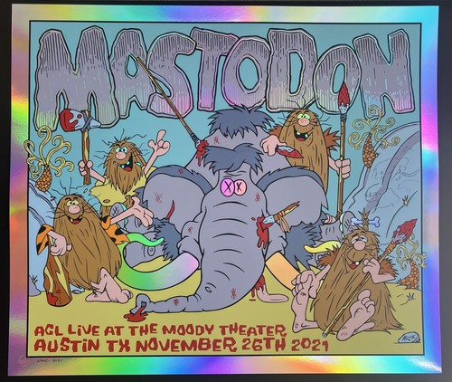 Mastodon Concert Poster Austin 2021 Frank Kozik Foil Variant | eBay