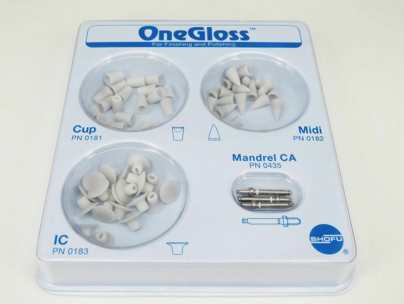 Shofu OneGloss Set Aluminum Oxide One-Step Finisher & Polisher with ...