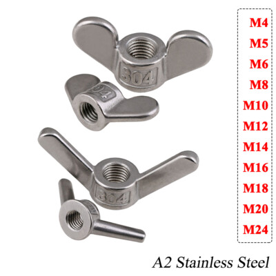 Wing Nuts M4 M5 M6 M8 M10 M12 M14 M16 M18 M20 M24 Metric A2 304 ...