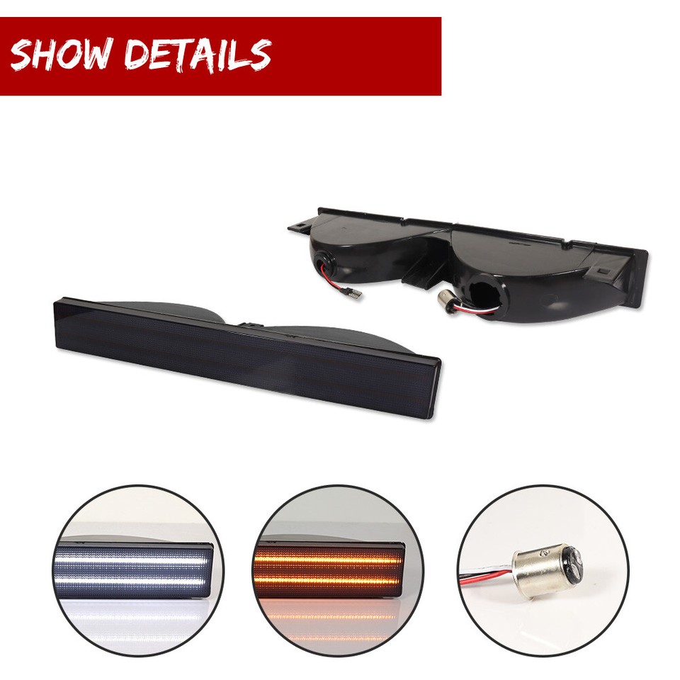 Smoke Switchback LED DRL Turn Signal Lights For 82-87 El Camino Malibu ...