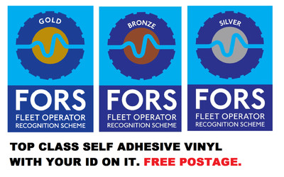 FORS Fleet Operator Recognition Sticker GOLD SILVER BRONZE A6 A5 A4 - £ ...