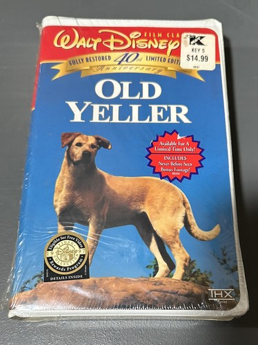 Old Yeller (VHS, 1998, Clam Shell Sealed) 40th Anniversary Limited ...