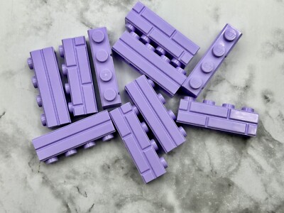 LEGO Parts (10) ~ Lavender Brick Modified 1 x 4 w Masonry Profile ~ No ...