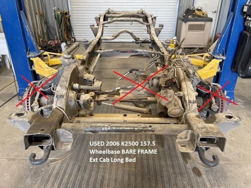USED 2006 SILVERADO 4x4 K2500 157.5" BARE FRAME Los Angeles Ext Cab 8 ...