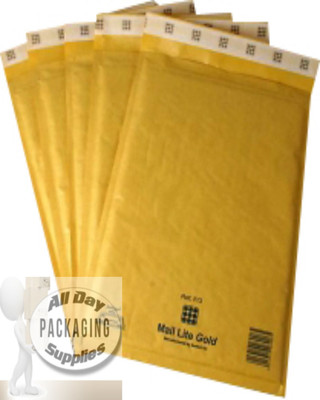 50 SMALL 7 X 10" D1 MAIL LITE BUBBLE ENVELOPES PADDED MAILING BAGS GOLD ...