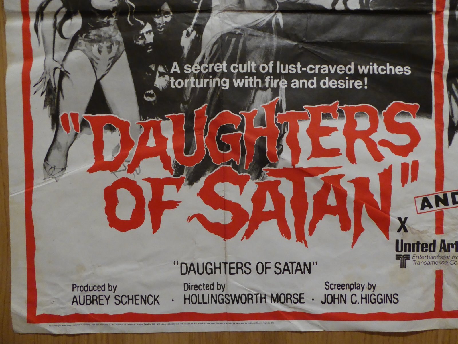 DAUGHTERS OF SATAN / SUPERBEAST (1972) original UK quad film/movie ...