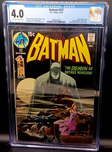 BATMAN #227 - CGC 4.0 / 1970 / DC Comics / Classic Neal Adams Homage ...