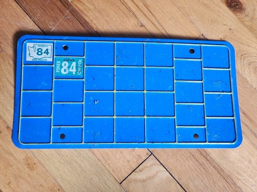 Rare California Blue License Plate With Squares For Different State ...