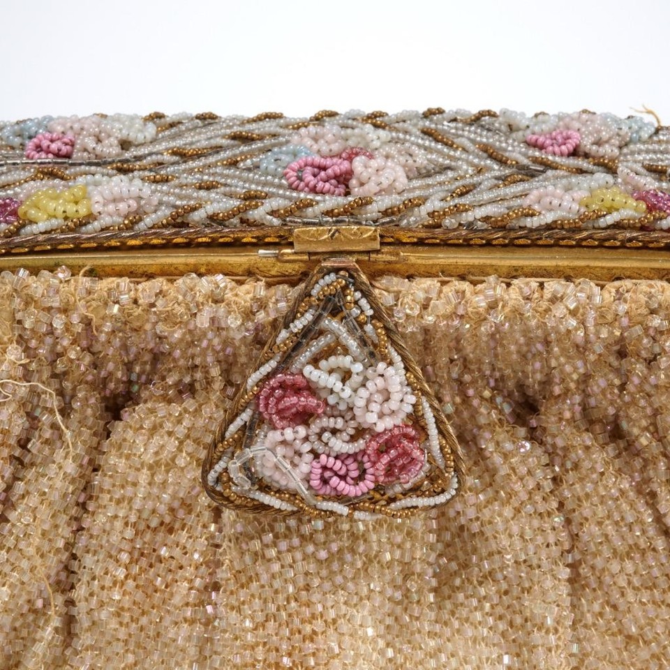 Antique Beaded Evening Clutch Purse Vintage Josef Handmade France Deco ...