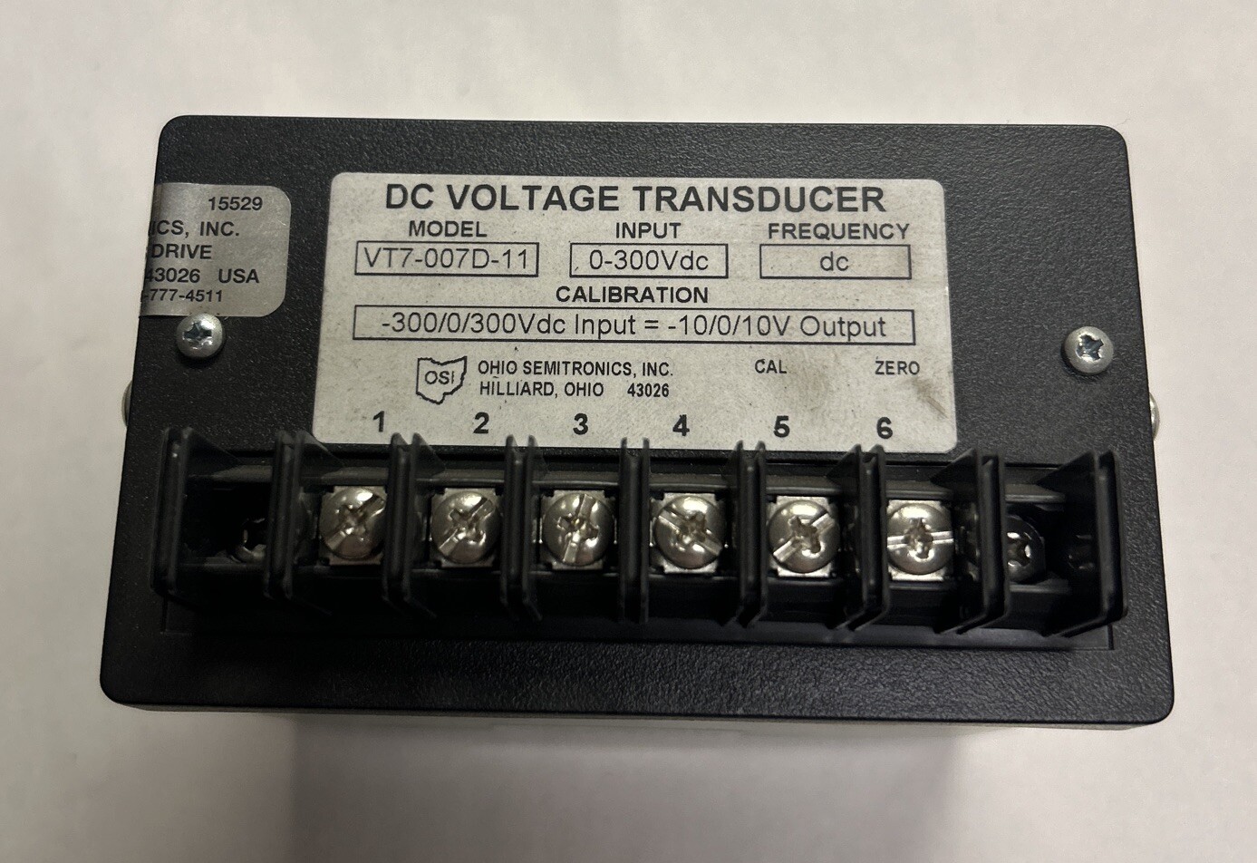 OHIO SEMITRONICS,VT7-007D-11,DC VOLTAGE TRANSDUCER NOS | eBay