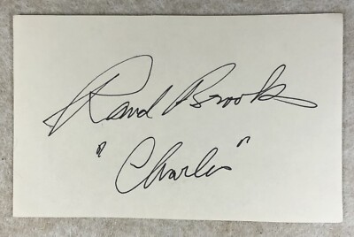 Actor Rand Brooks Signed Autograph "CHARLES" GONE WITH THE WIND With ...