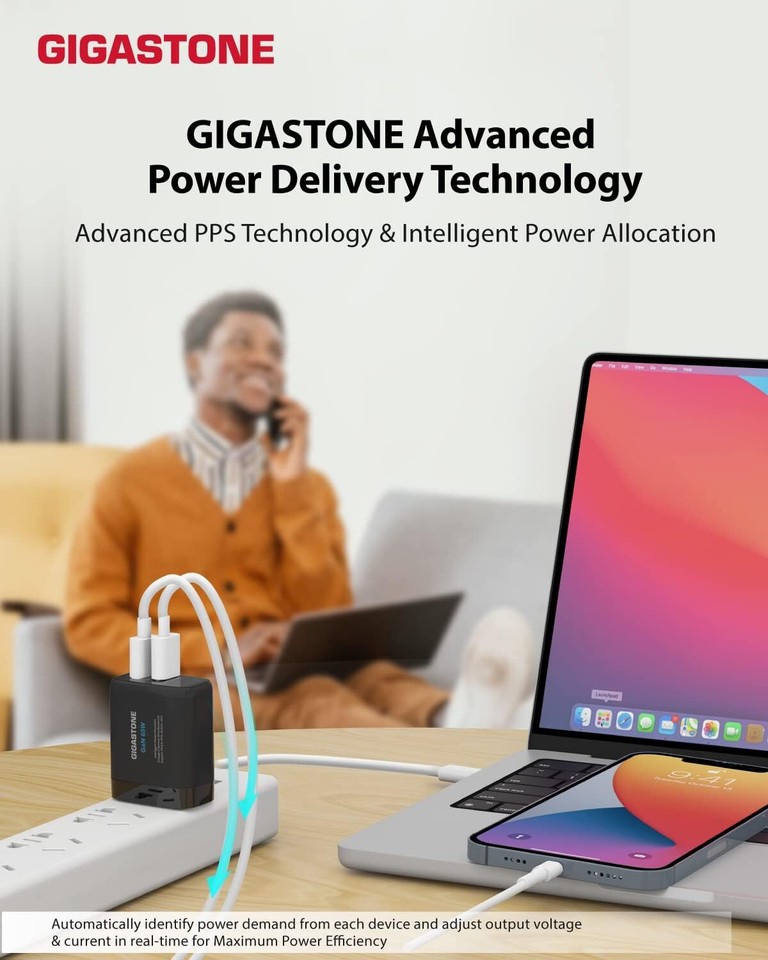 Gigastone 65W USB C & USB A Charger GaN Power Go PPS | eBay