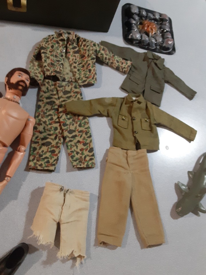 1964 GI JOE FLOCK HAIR/BLUE EYES/BOX/ACCESSORIES AC READ DESCRIPTION | eBay