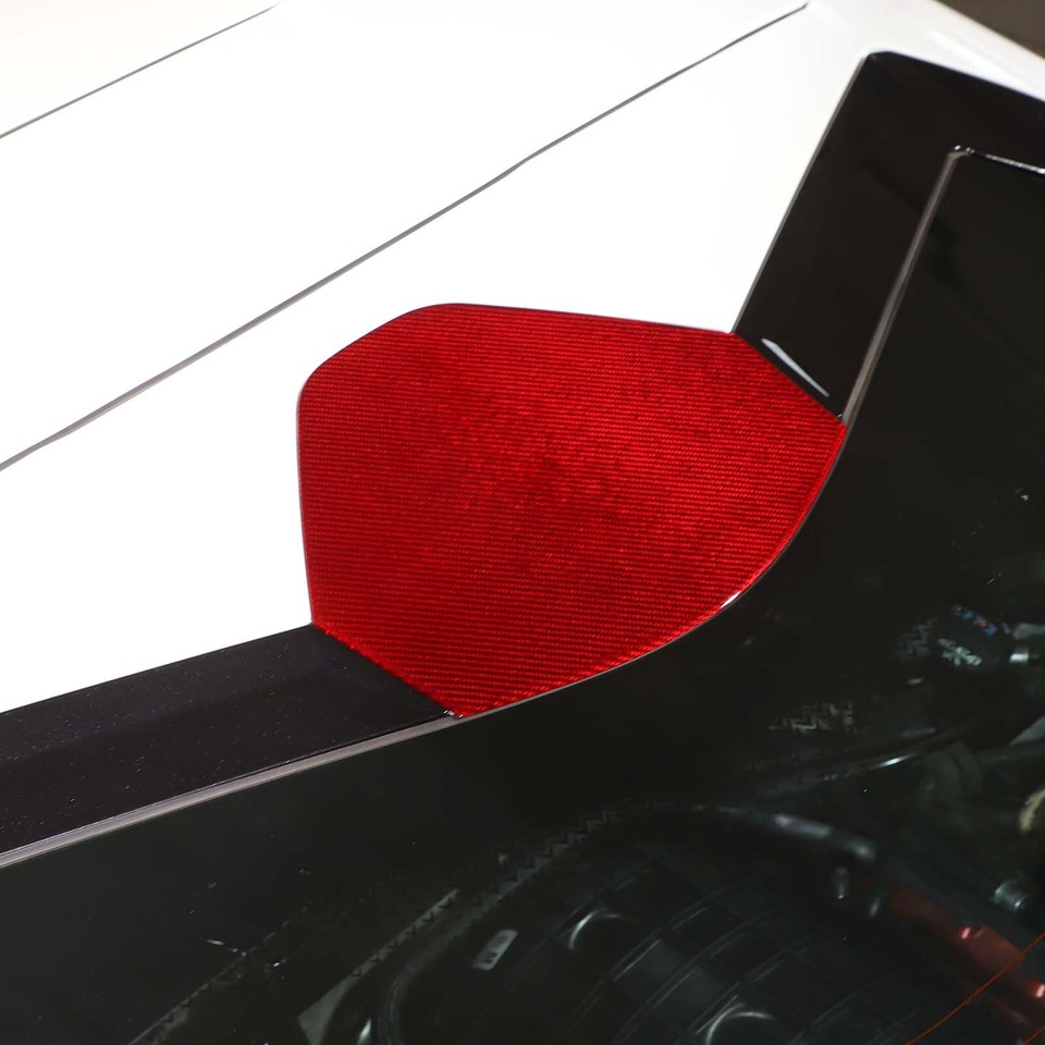 Red Carbon Fiber Accessories Trim Auto Parts Trim For Corvette C8 2020 ...