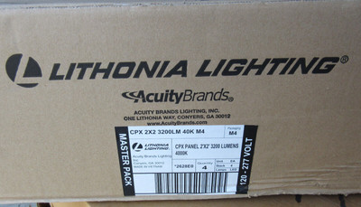 (4) Lithonia CPX 2X2 3200LM 40K, 2' X 2' LED Panels 3200 Lumens 4000K ...