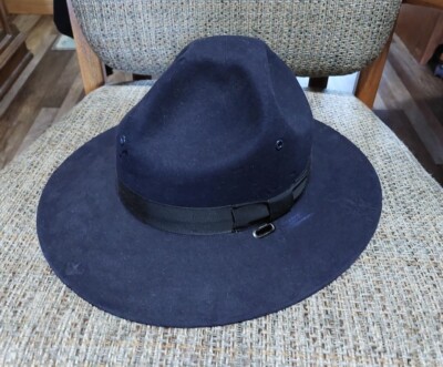 50's Felt STRATTON LAWMAN Self Forming Hat Blue Texas STATE POLICE ...