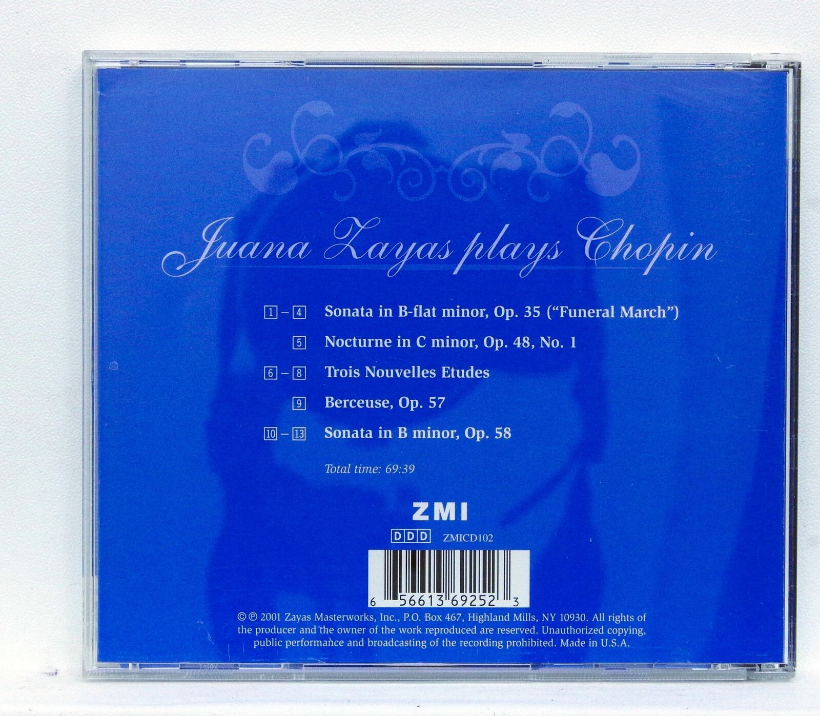 Juana Zayas Plays Chopin (CD, Jul-2002, Zayas Masterworks) for sale ...