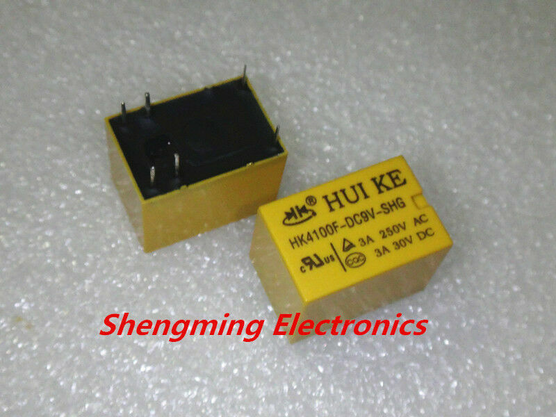 50pcs HK4100F-DC5V-SHG DC 3V 5V 9V 12V 24V 3A 250VAC 30VDC 6Pins Relay ...