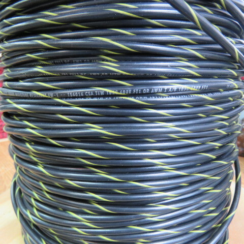 GENERAL WIRE TEW-10-105-BLK/YEL Qty of 800 per Lot 10AWG (105/30 ...