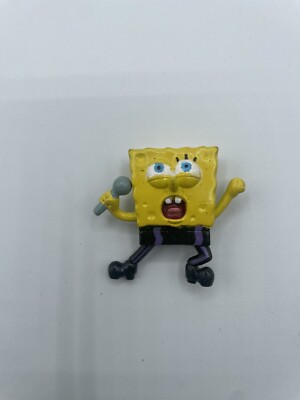 2003 VIACOM SPONGEBOB SQUAREPANTS 1.5" PVC MINI FIGURE Microphone ...