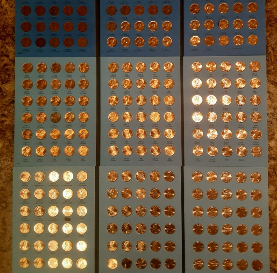 360 lincoln penny set collection 1909 vdb-2025 p d s + semi keys | eBay
