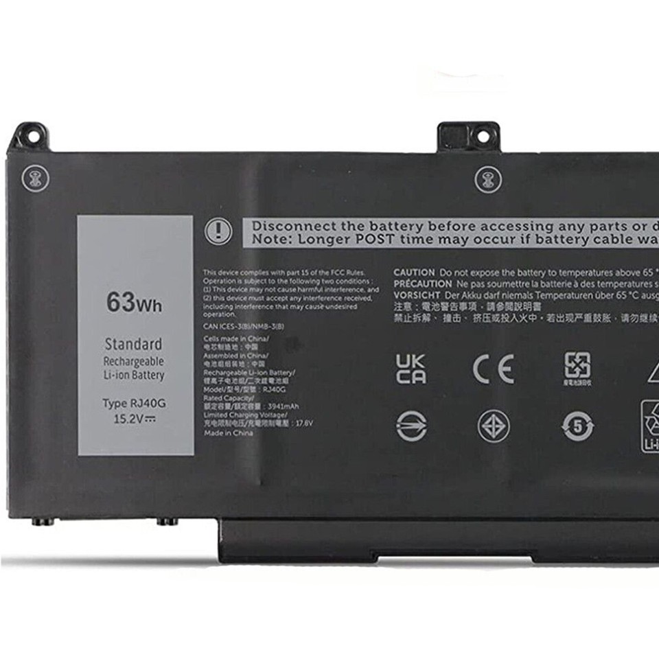 New 63wh Battery For Dell Latitude Rj40g 3560 5420 5520 Precision M033w ...
