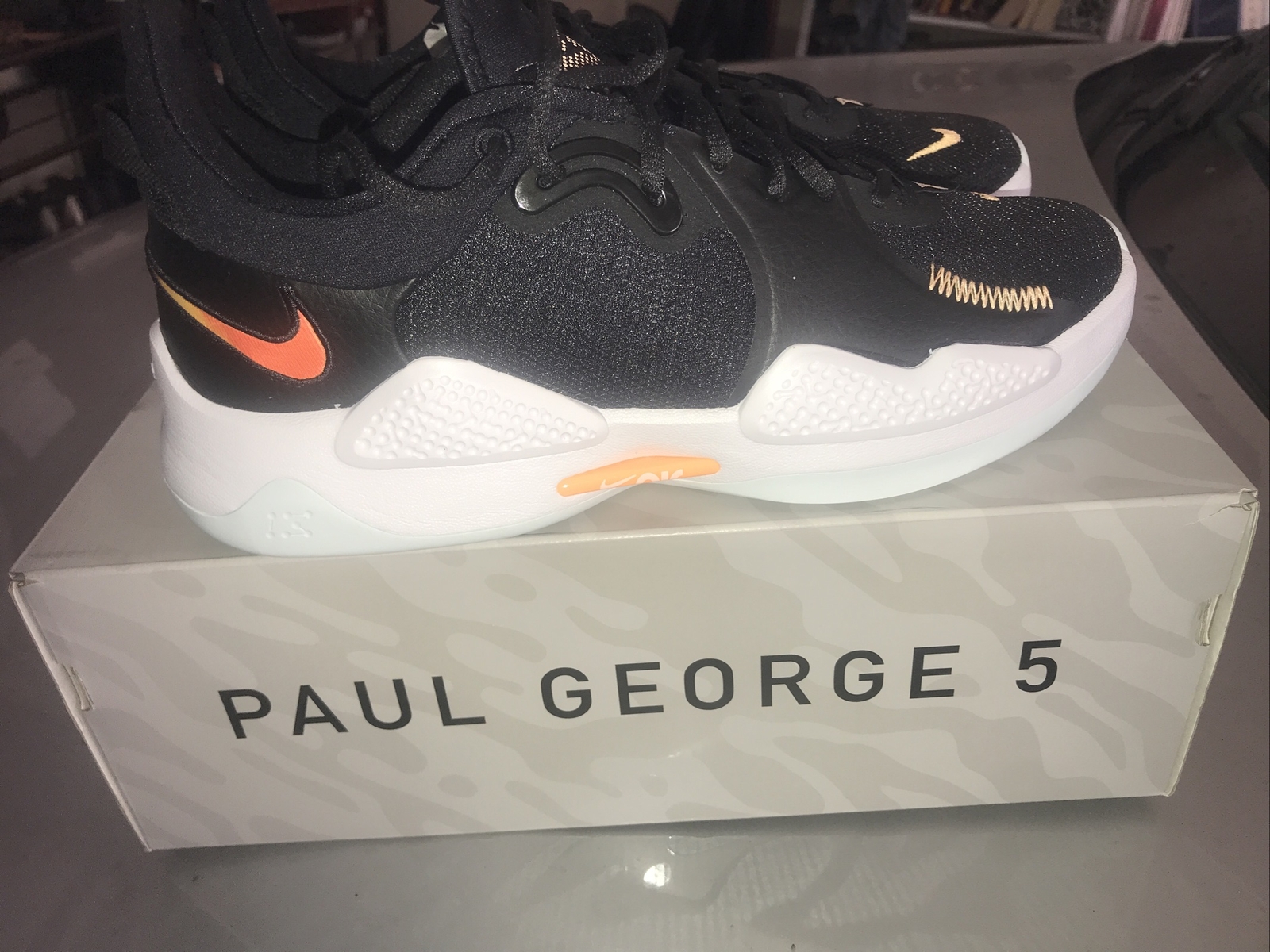 Nike PG 5 Paul George 5 Size 11 Black Basketball Men's Athletic Sneaker ...