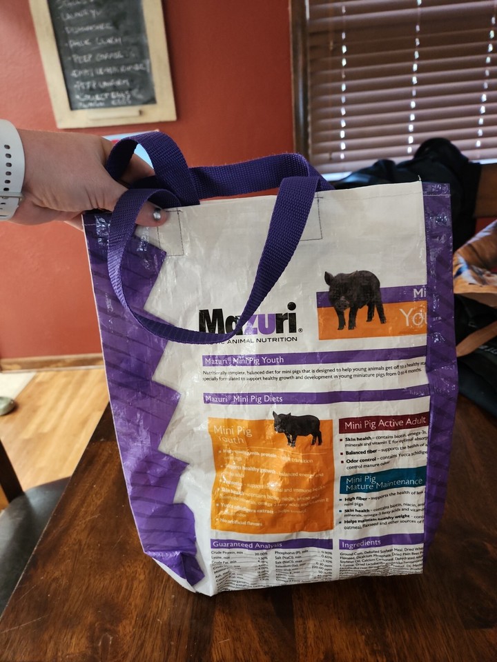 Reusable Animal Feed Tote Bags made from upcycled/recycled animal feed ...