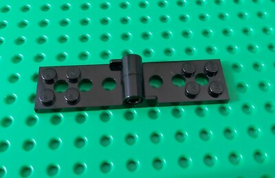 *NEW* Lego Black 2x4 Flat Interlocking Hinge 2x8 Swivel Plate Brick - 2 ...