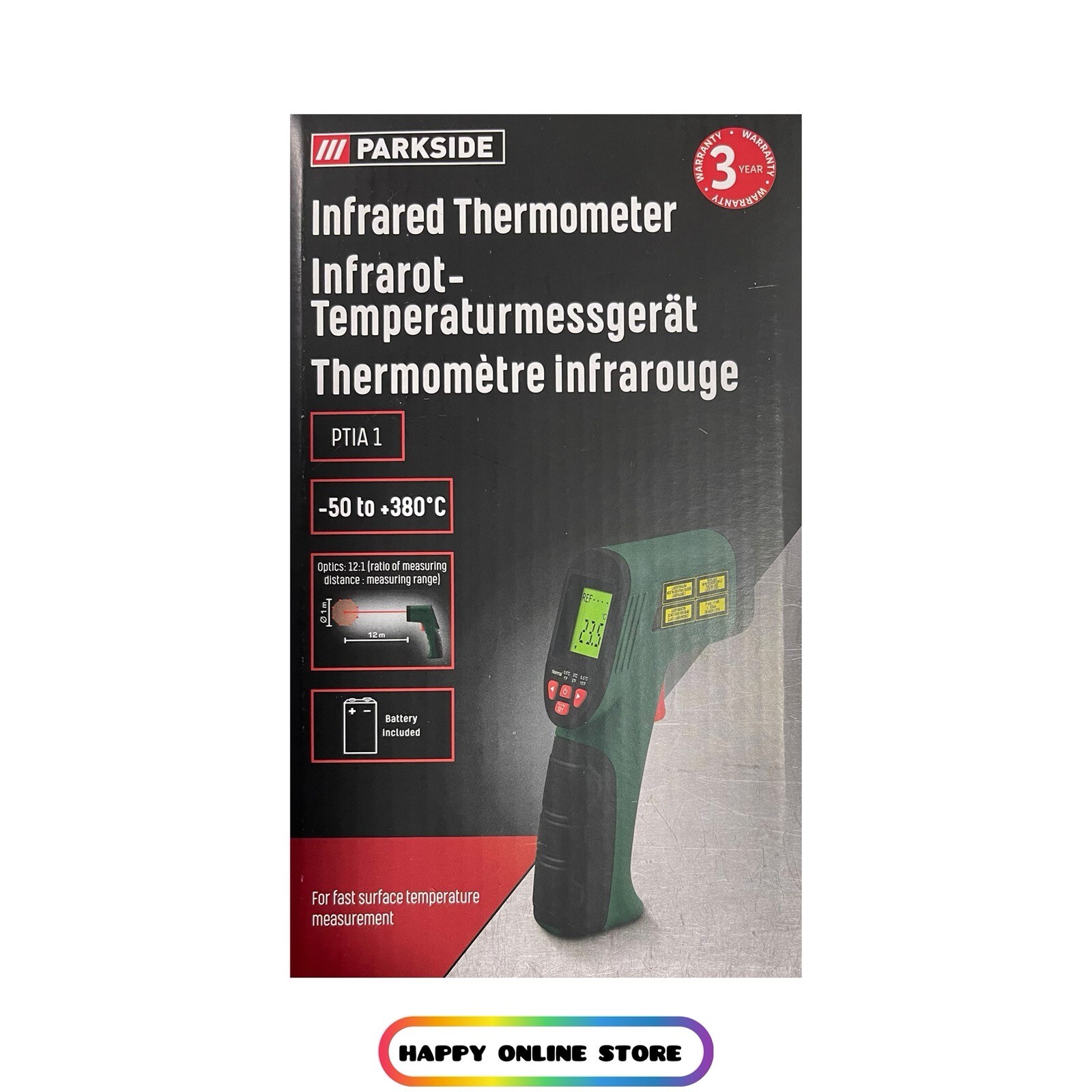 Parkside Temperaturscanner Infrarot PTI A1 Thermometer Messgerät online ...