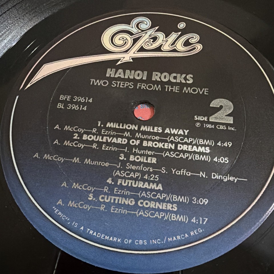 Hanoi Rocks Two Steps From the Move 1984 LP Vinyl Epic Records BFE39614 ...