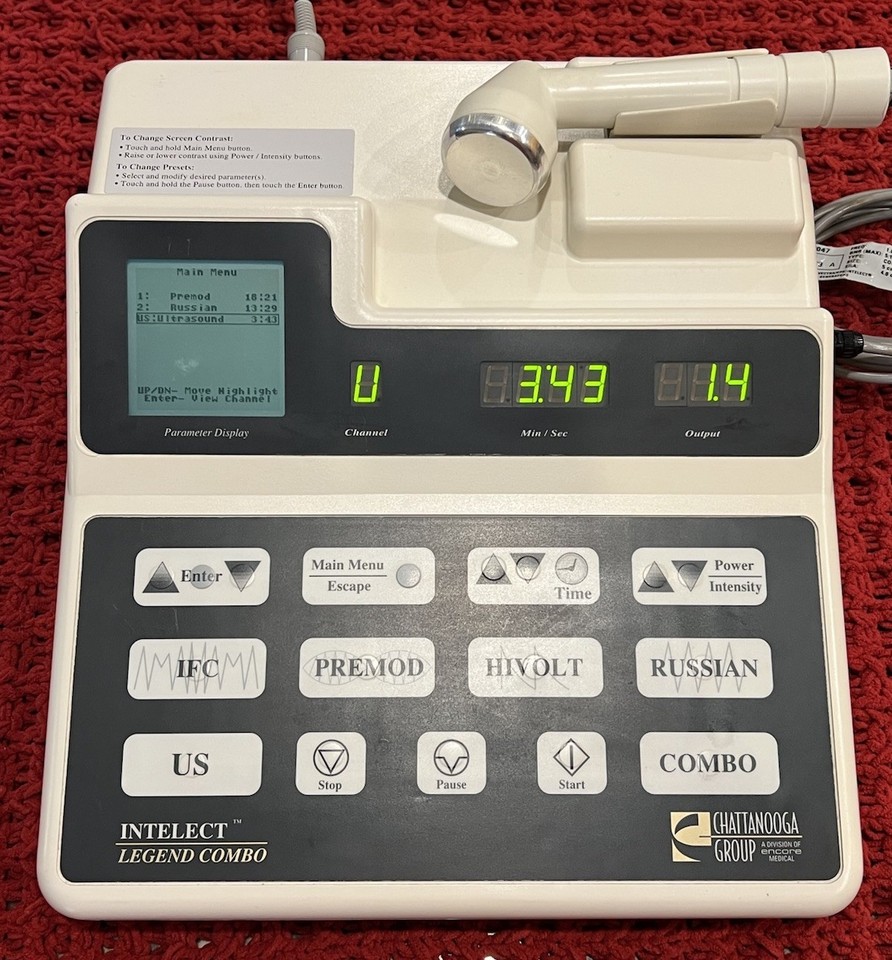 Chattanooga INTELECT LEGEND COMBO 2C Ultrasound/E-Stim -Full Set, Works ...