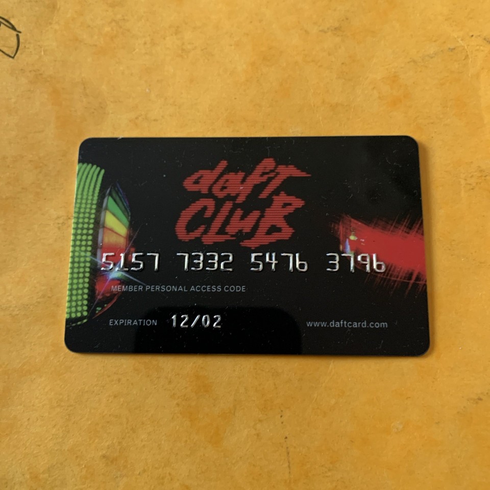 Daft Punk Daft Club Credit Card - rare - vintage synth curio | eBay UK