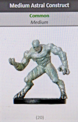 D&D miniatures Giants of Legends MEDIUM ASTRAL CONSTRUCT x2 #20 w/ stat ...