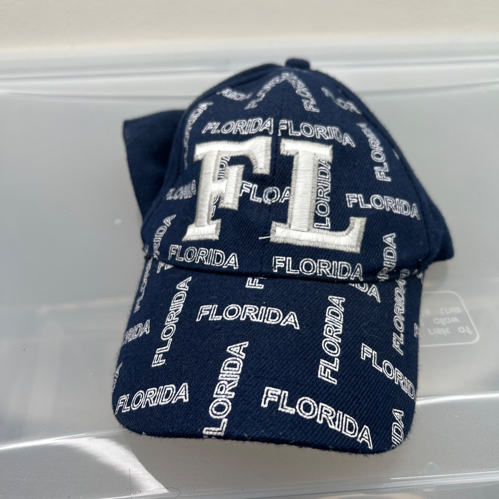 Florida Hat Men Adjustable Blue Strap AOP Baseball Cap Disney Travel FL ...