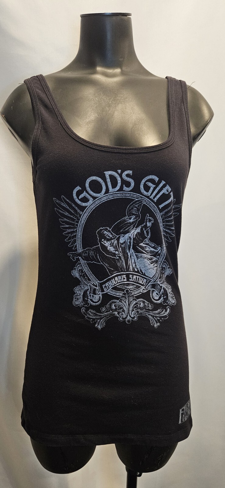 Favorite Flower Cannabis Sativa Womens Tank Top Size Large Black | eBay