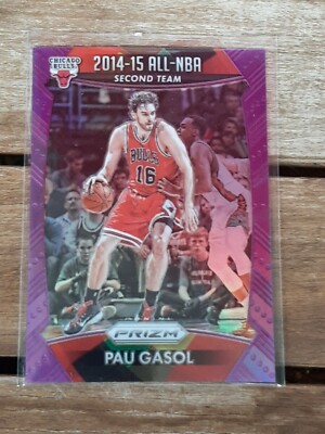 2015/16 Prizm All NBA Second Team Purple Holo Pau Gasol #384 #'d 34/99 ...