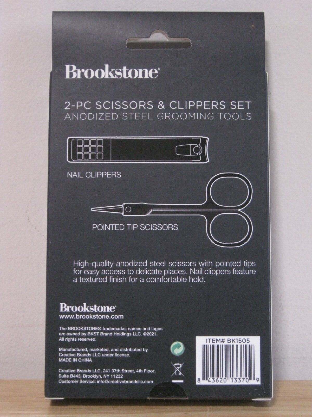 Brookstone 2-PC Scissors & Clippers Set Grooming Tools NEW Great Gift ...