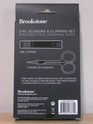 Brookstone 2-PC Scissors & Clippers Set Grooming Tools NEW Great Gift ...