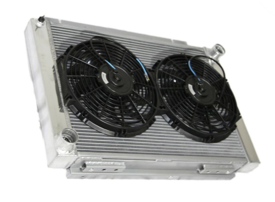 Fits 60-63 Ford Galaxie 260-427 V8 Aluminum Racing 3 Row Radiator + 12 ...