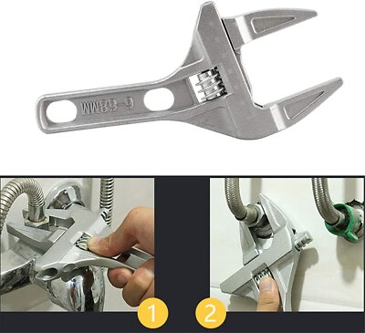 Large Wrench Adjustable Opening Hand Tool for Bathroom Kitchen Sink ...