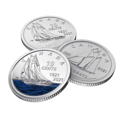 🇨🇦 New Canada Special Designs 10 cents Dime Bluenose Schooner coin set ...