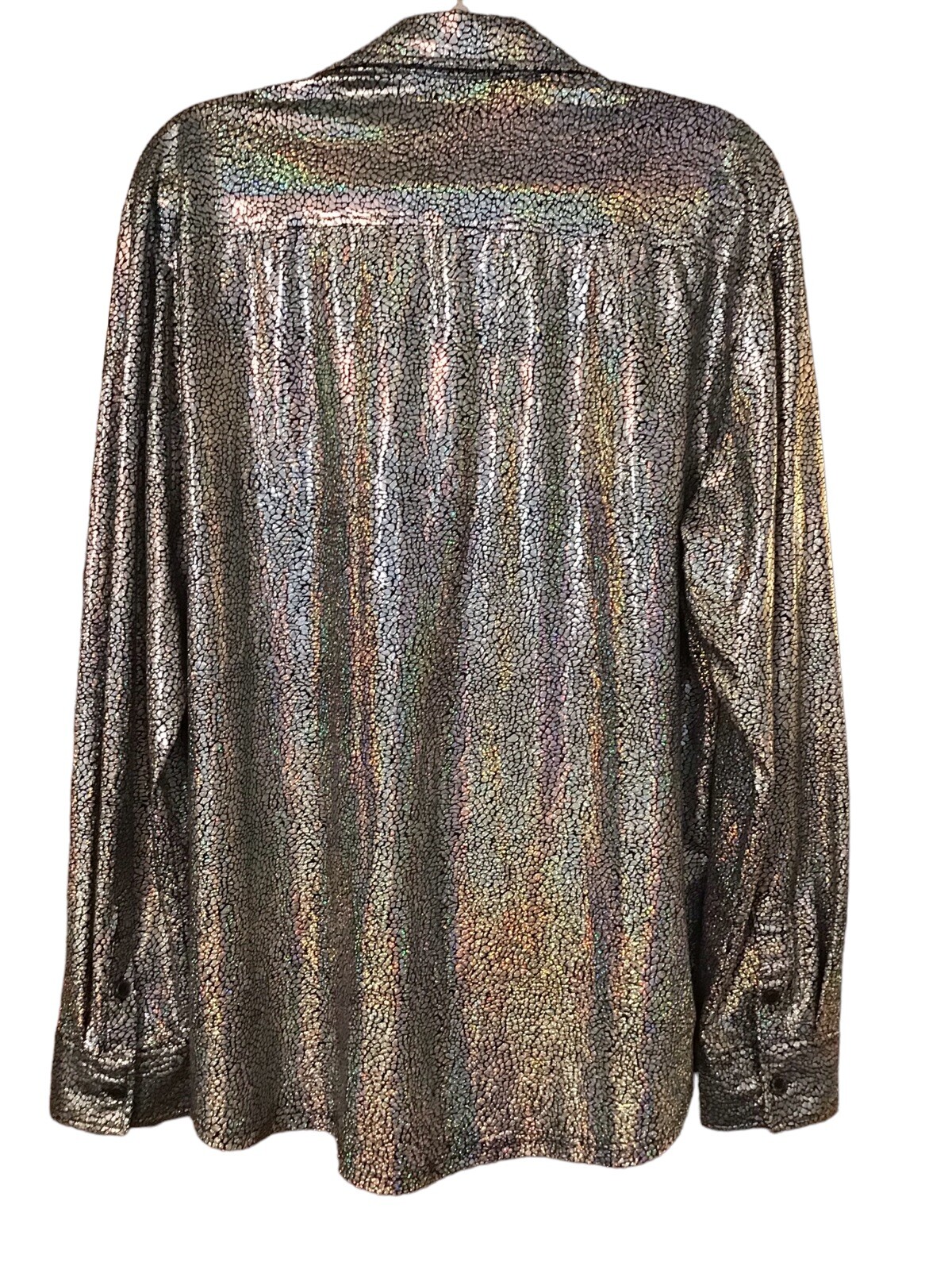 Wulful Men’s Metallic Shiny Iridescent Shimmery Shir… - Gem