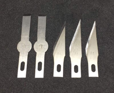 5 Exacto Knife Blades COMBO #11 17 Carbon Steel For Hobby Craft Refill ...