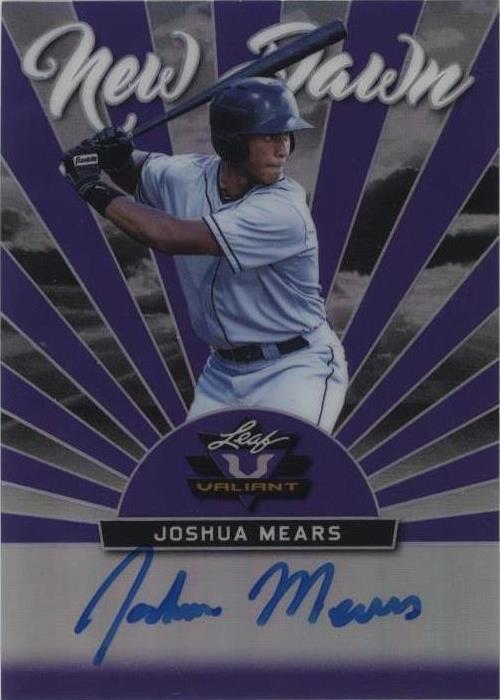 2019 Leaf Valiant - New Dawn Joshua Mears #ND-JM1 Purple Prismatic /15 ...
