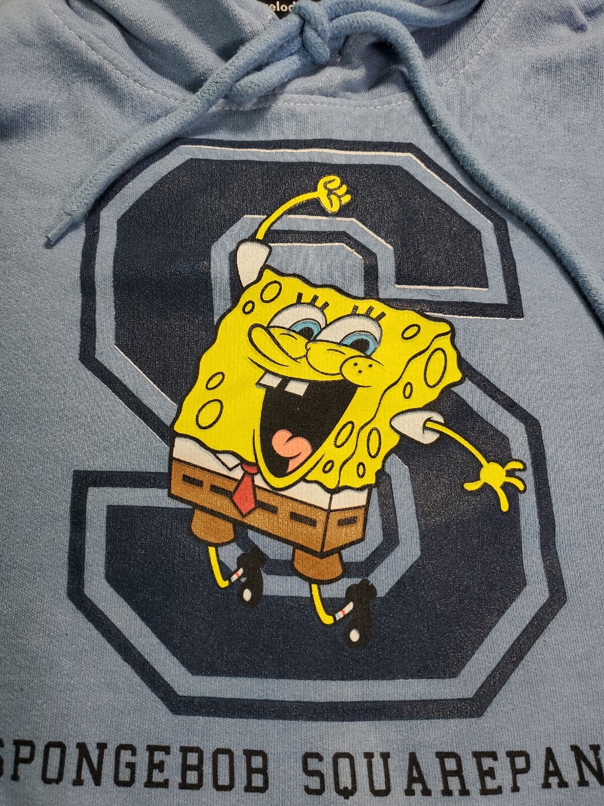 Faded Blue Hoodie Nickelodeon SpongeBob Squarepants '… - Gem