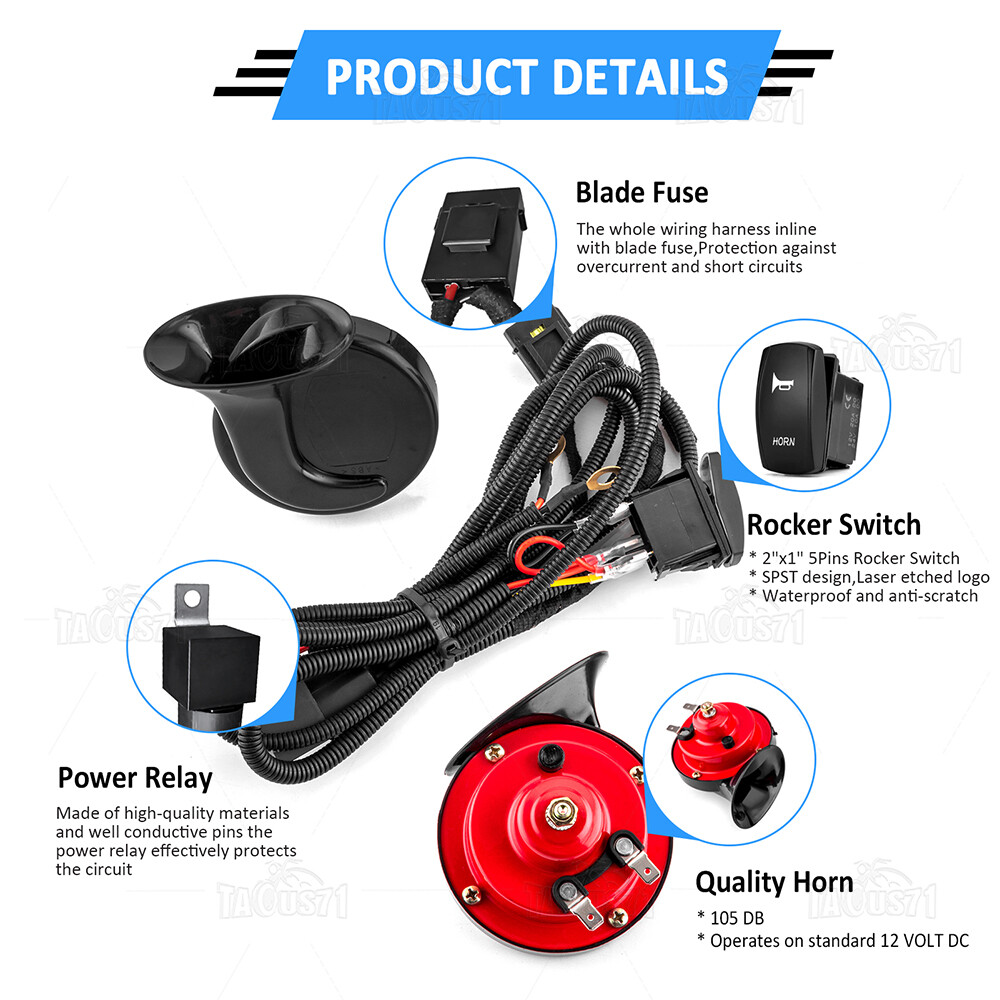 For Can-Am Commander Defender Max UTV Street Legal Horn Kits W/Rocker ...