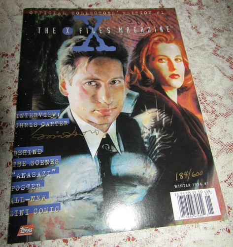 1ST EDITION X FILES MAGAZINE WINTER 1996 LIMITED EDITION SIGNED BY ...