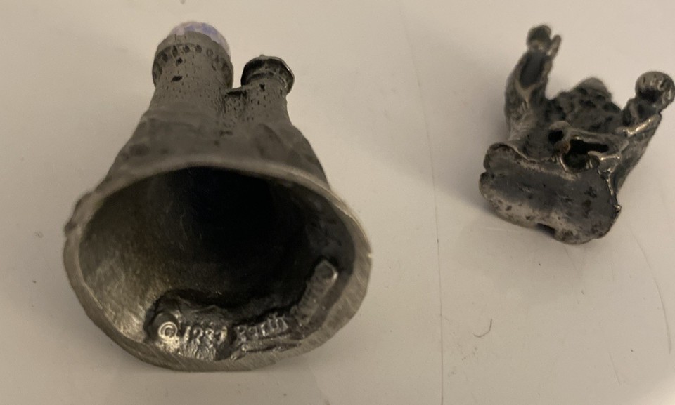 Vntg Miniature Perth Pewter Wizard Castle Medieval Figure Statue ...
