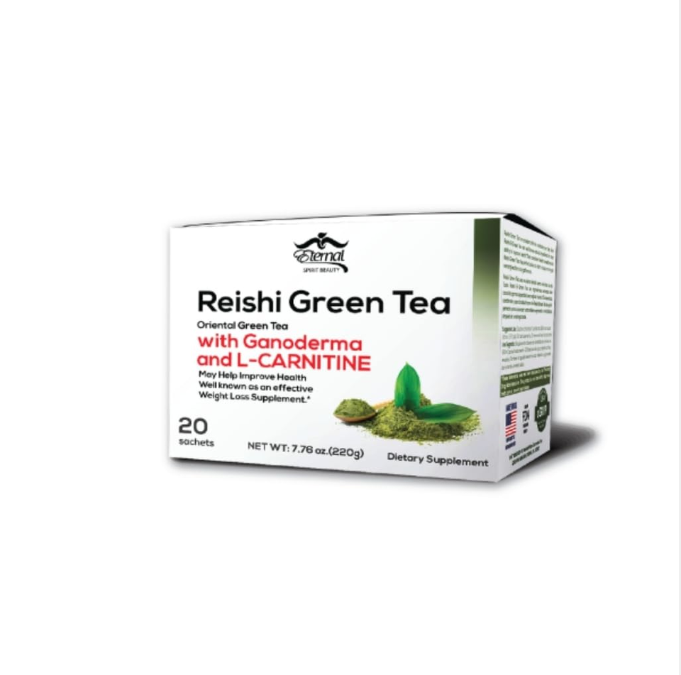 REISHI GREEN TEA (ORIENTAL GREEN TEA) with GANODERMA and L-CANITINE (1 ...
